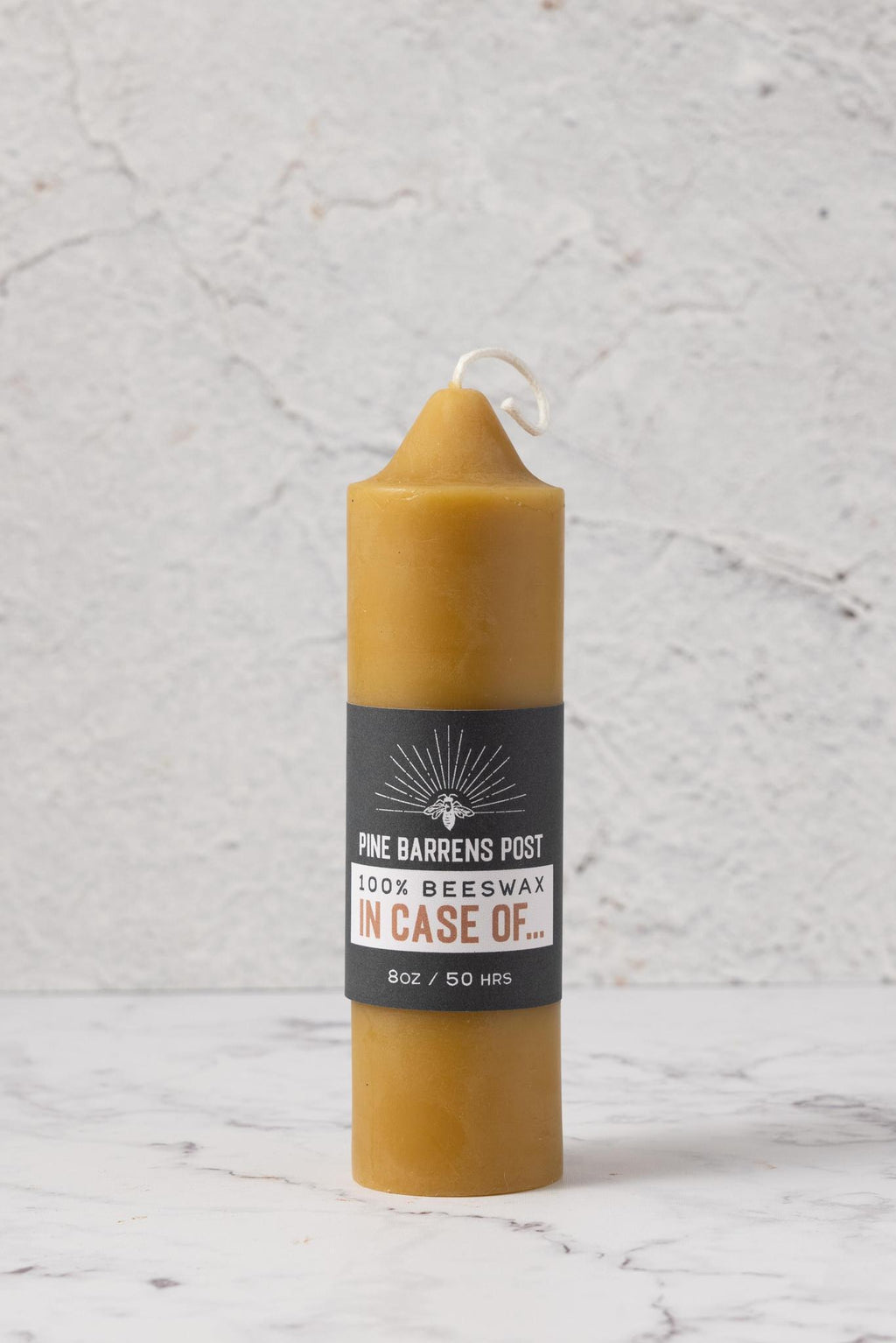 In Case Of... Beeswax Candle – Pine Barrens Post
