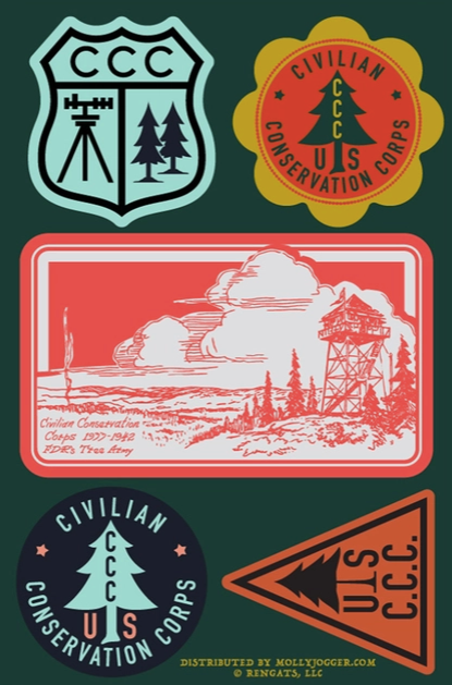 Civilian Conservation Corps Sticker Sheet – Pine Barrens Post