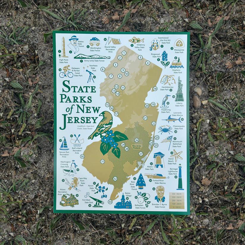 New Jersey State Parks Map Print / Poster – Pine Barrens Post